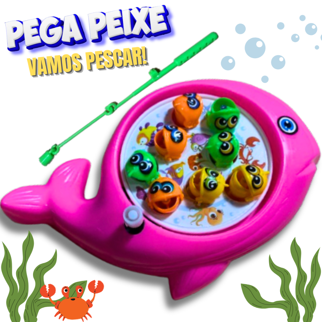 Brinquedo Infantil Jogo Mini Pescaria Pega Peixe Pesca Maluca | Shopee ...