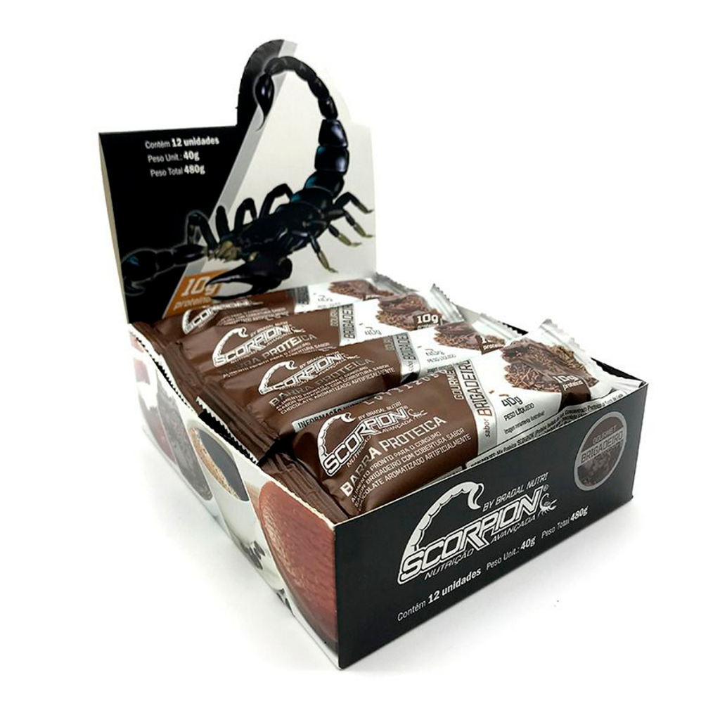 Barra de Proteína Scorpion 40g (12 unidades na caixa) | Shopee Brasil