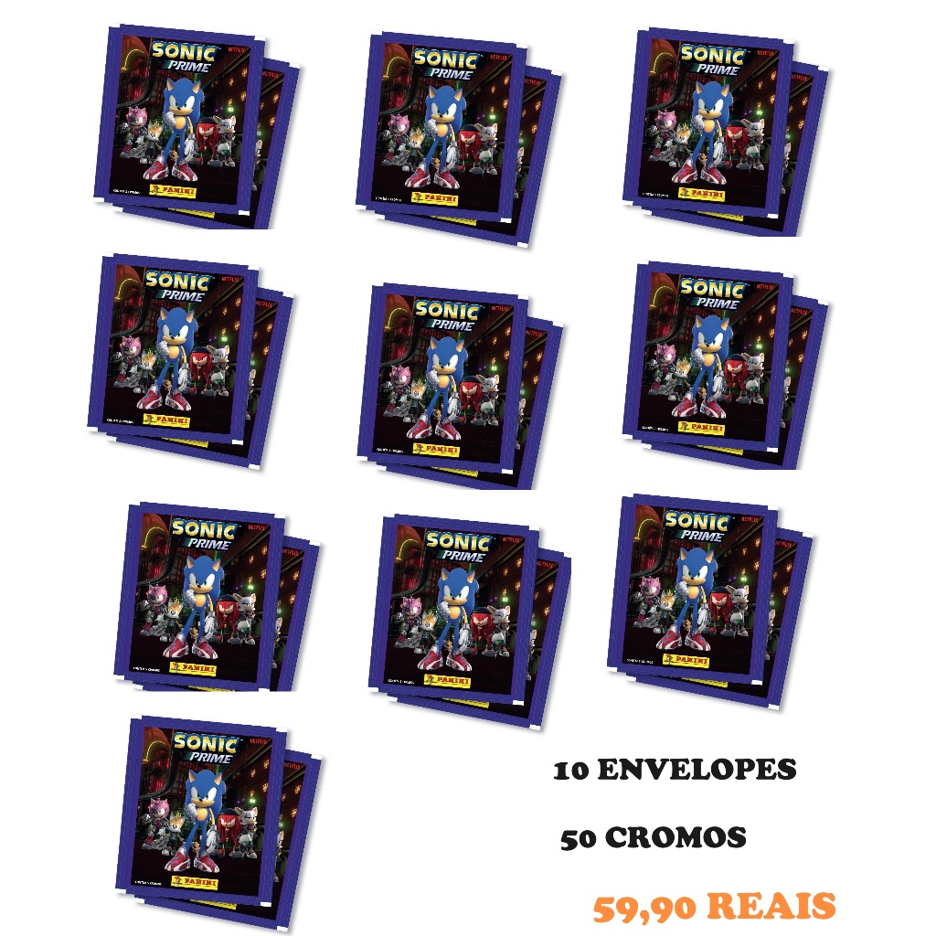 Sonic Prime - Kit Com 10 Envelopes (50 CROMOS) - ORIGINAL PANINI ...