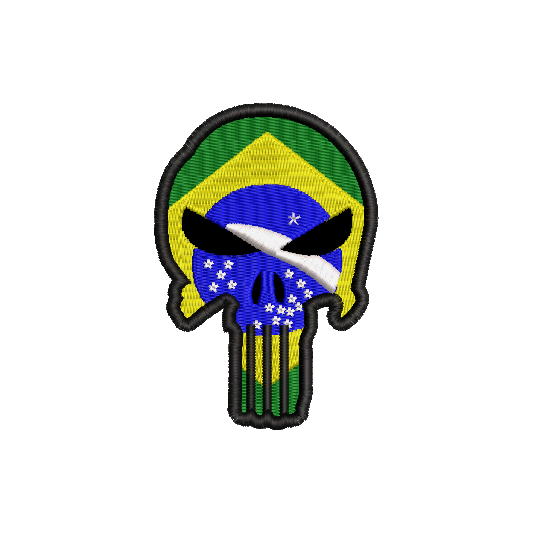 Patch Bordado - Caveira Brasil | Shopee Brasil