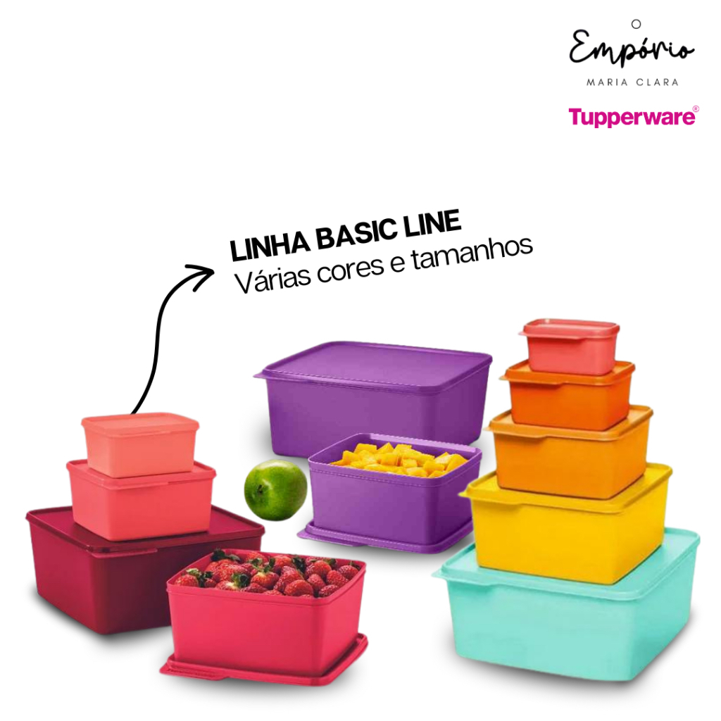 Tupperware Linha Basic Line | Cor/Tamanho A Escolher | Shopee Brasil