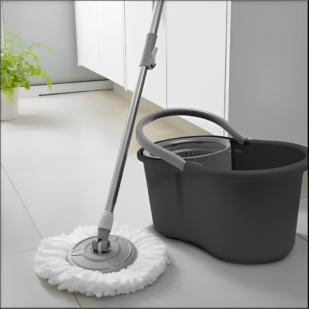 Balde Mop Esfregão Giratório 360° Cabo Aço Inox Homelandia | Shopee Brasil
