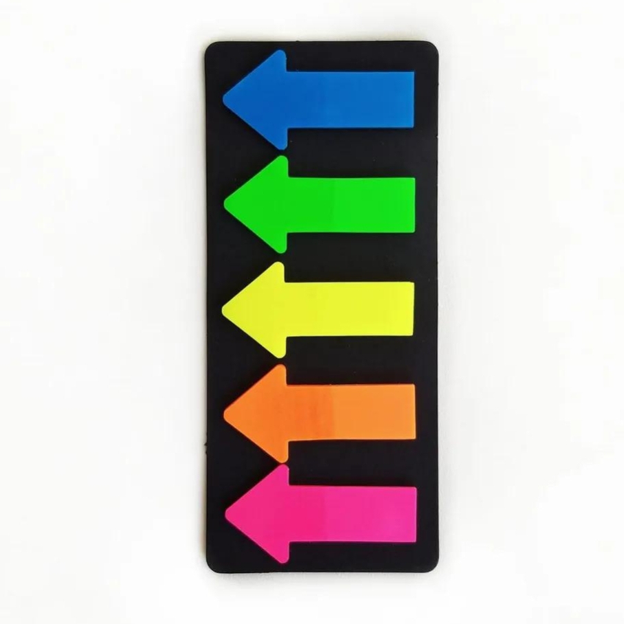 Seta Adesiva Colorido 5 Blocos 20 Folhas Cada | Post it | Shopee Brasil