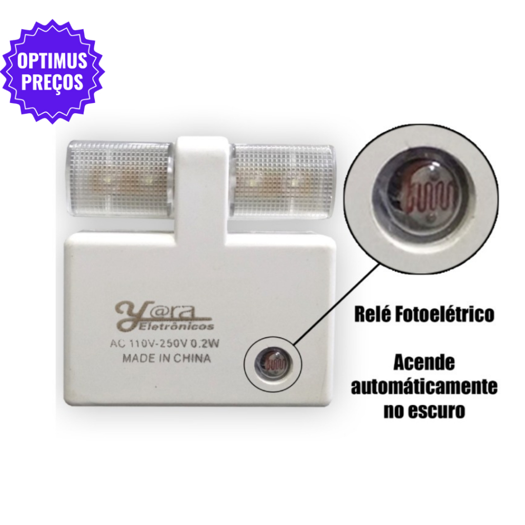 SENSOR DE LED - SUPER ECONÔMICA - Luz Noturna Led /Com sensor de ...