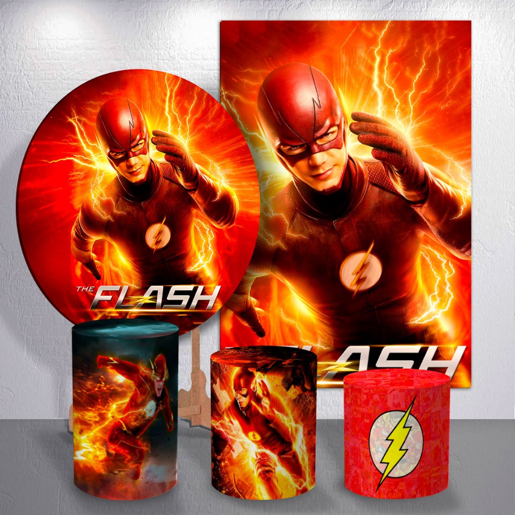 PAINEL CAPAS FESTA FLASH O FILME CAPAS CILINDRO P M G SUBLIMADO ...