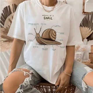 Camiseta Anatomy Snail blusa feminina masculina biologia caracol lesma ...