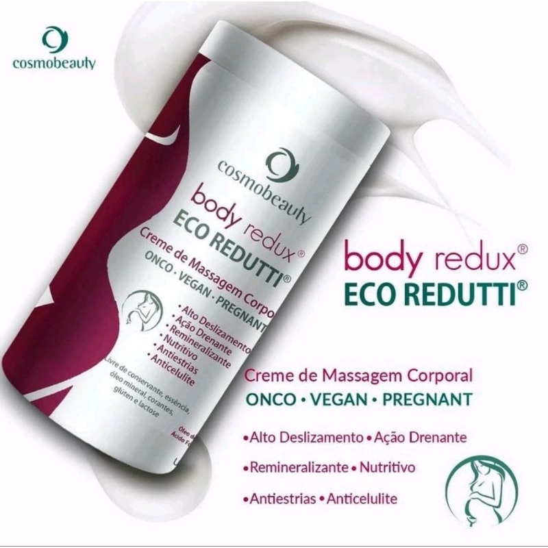 Body Redux ECO REDUTTI Creme de Massagem Corporal ONCO VEGAN PREGNANT 1 ...