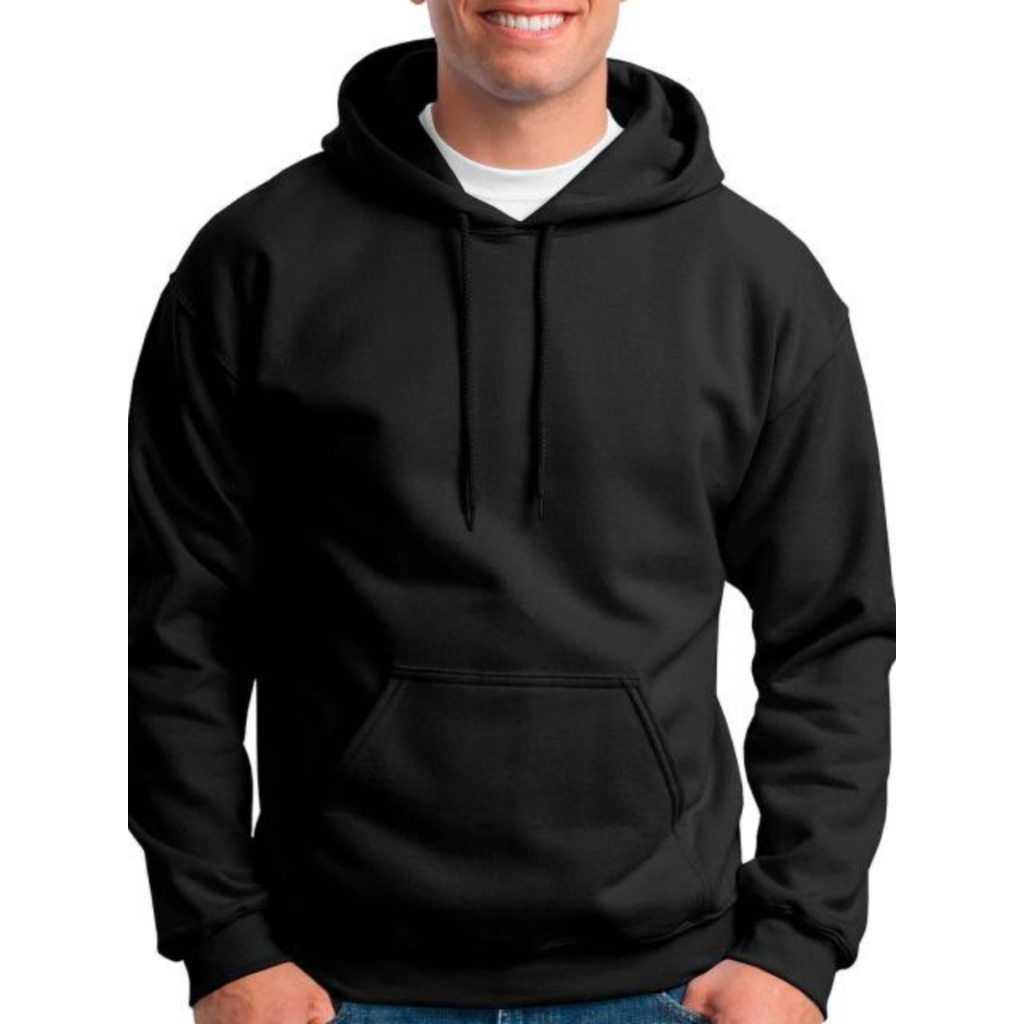 Moletom Canguru Blusa Casaco Abrigo Algodão Liso Preto Confortável ...