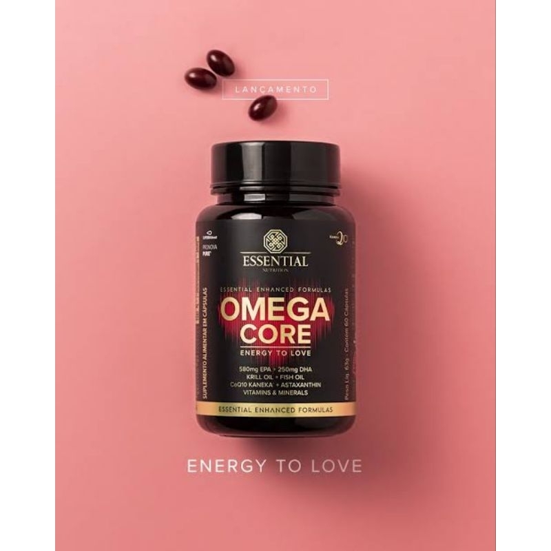 Omega Core original Essential Nutrition 60 caps saúde coração e mente ...