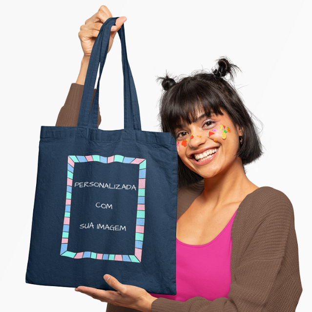 Bolsa Sacola Ecobag Com e Sem Zíper Personalizada de Brim Colorido (100% Algodão) Altamente ...