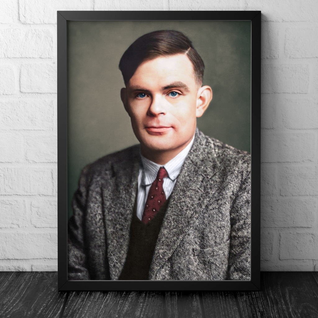 Foto Colorizada Alan Turing | Shopee Brasil