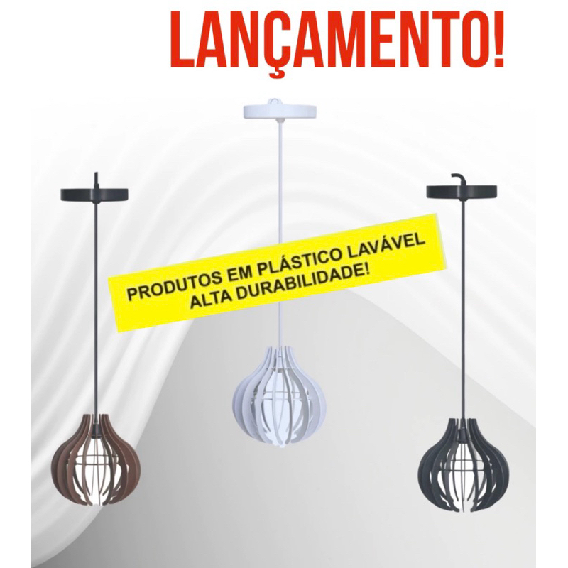 LUMINARIA LUSTRE PENDENTE ANA MARIA 1 LAMPADA - PLÁSTICO GAZPLAST ...