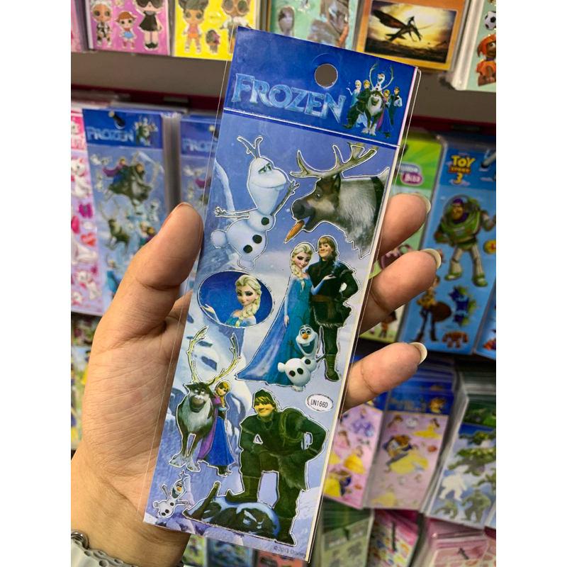 kit com 10 / 15 cartelas de adesivos da frozen - elza e ana - princesa ...