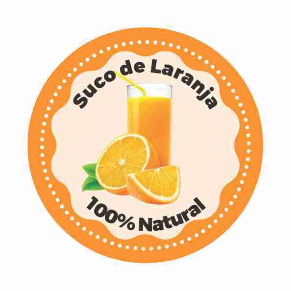 100 Adesivos - 5x5cm - Resistente a água - Ideal para rótulo - Suco de ...
