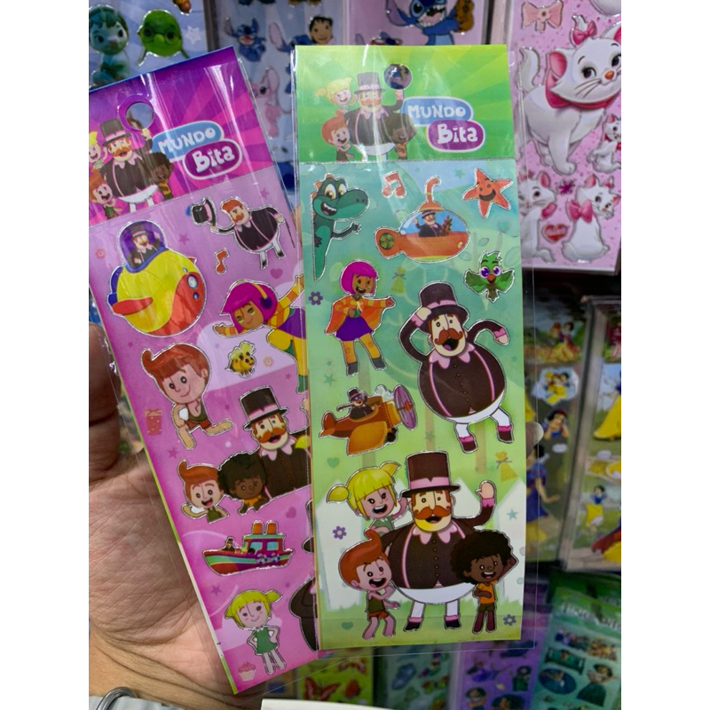 kit com 10 cartelas de adesivos mundo Bita - figurinha - sticker ...
