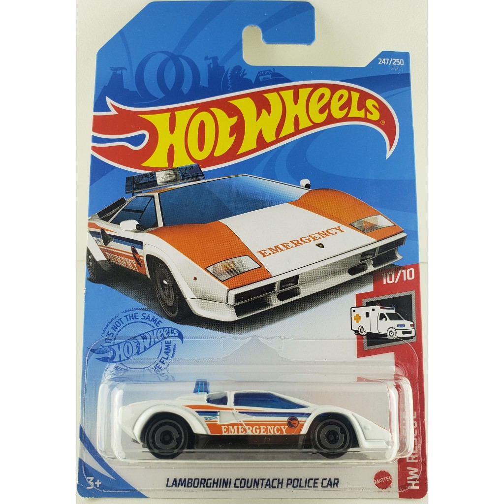 Hot Wheels Lamborghini Countach Police Car | Shopee Brasil