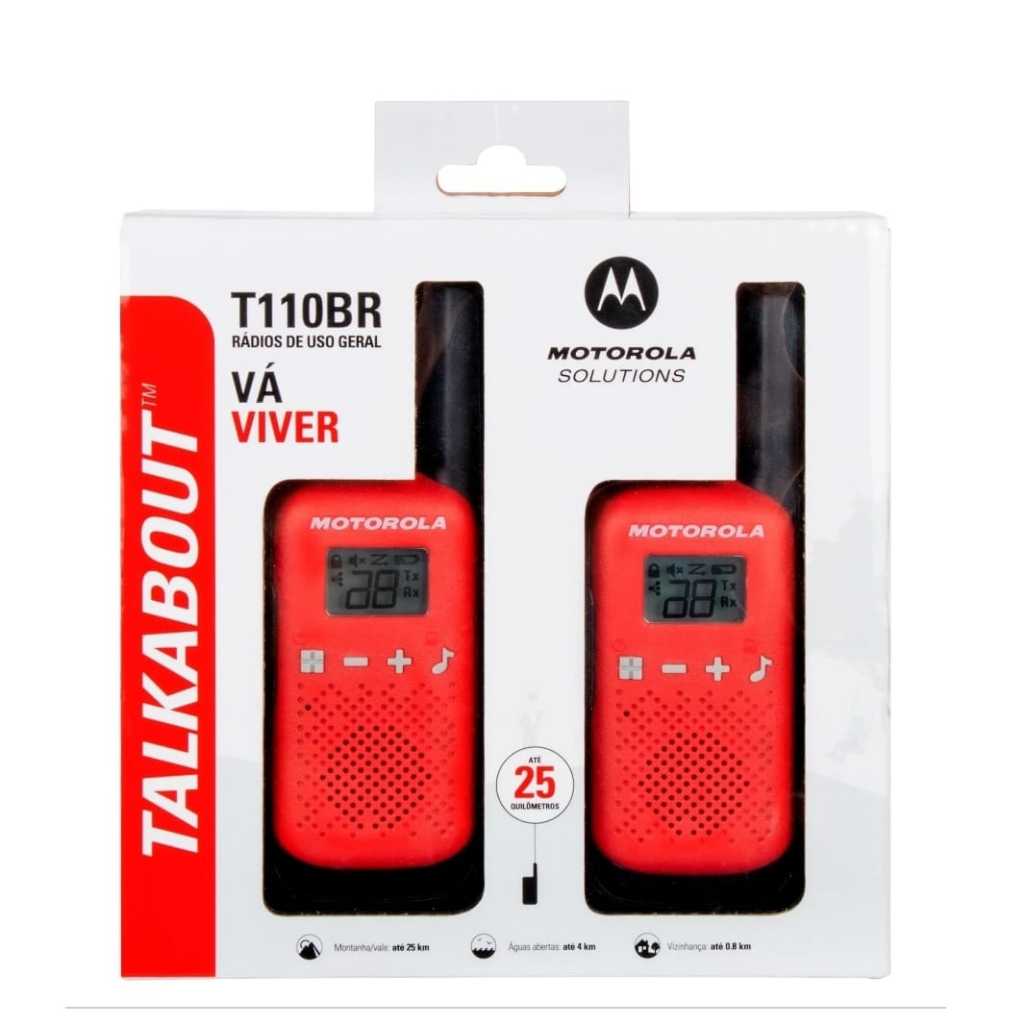 Radio Comunicador Motorola Talkabout T110BR 25km | Shopee Brasil