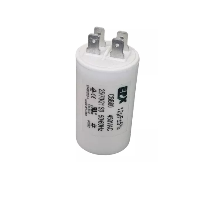 Capacitor Epx 12uf +_5%Cbb60 400vac 25/70/21 En60252-1 | Shopee Brasil