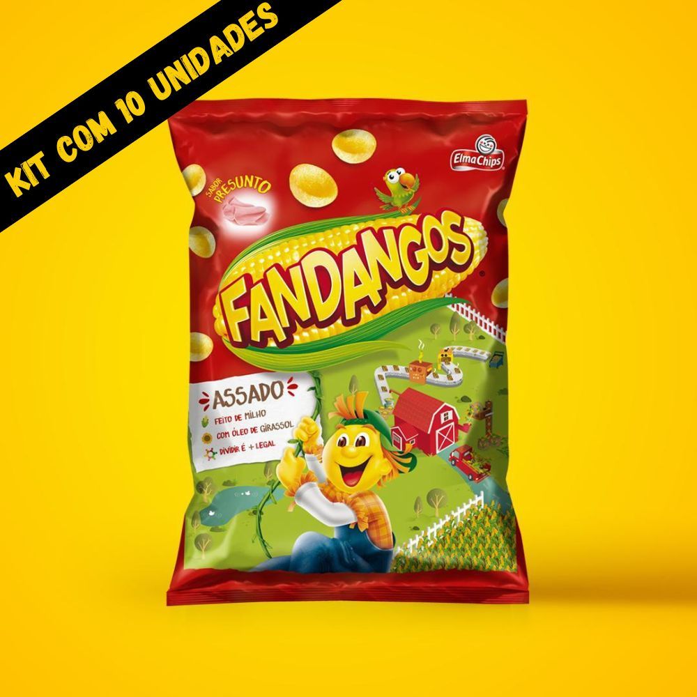 Kit com 10 Salgadinho De Milho Presunto Elma Chips Fandangos 37g, 105g | Shopee Brasil