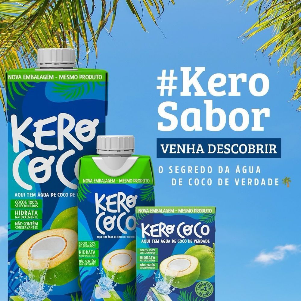 Caixa Água De Coco Kero Coco 200ml, 300ml | Shopee Brasil