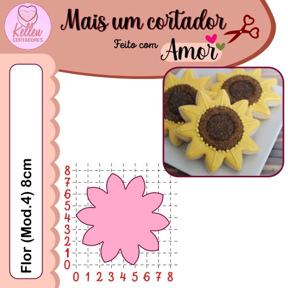 Flor (Mod.4) - Kellen Cortadores | Shopee Brasil