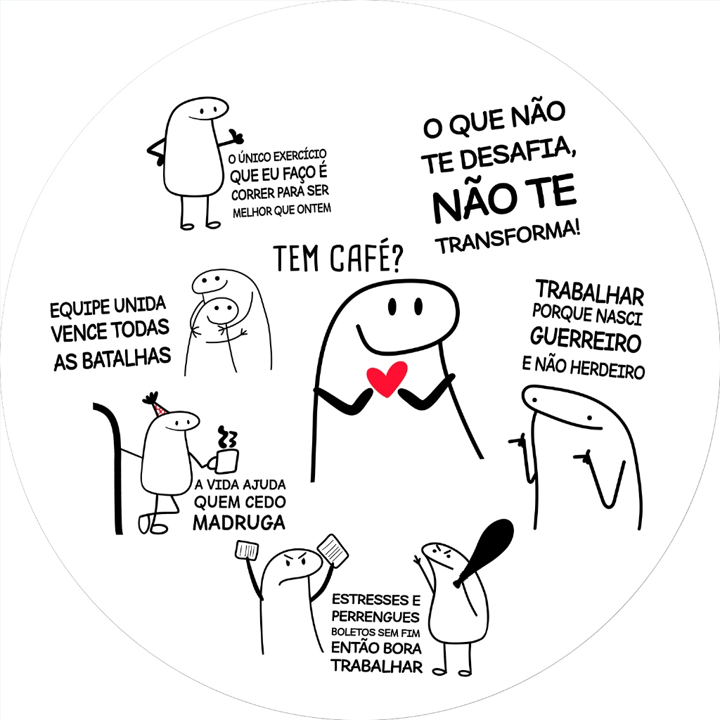 Painel De Festa Redondo Em Tecido - Flork Frases Trabalho 015 | Shopee ...