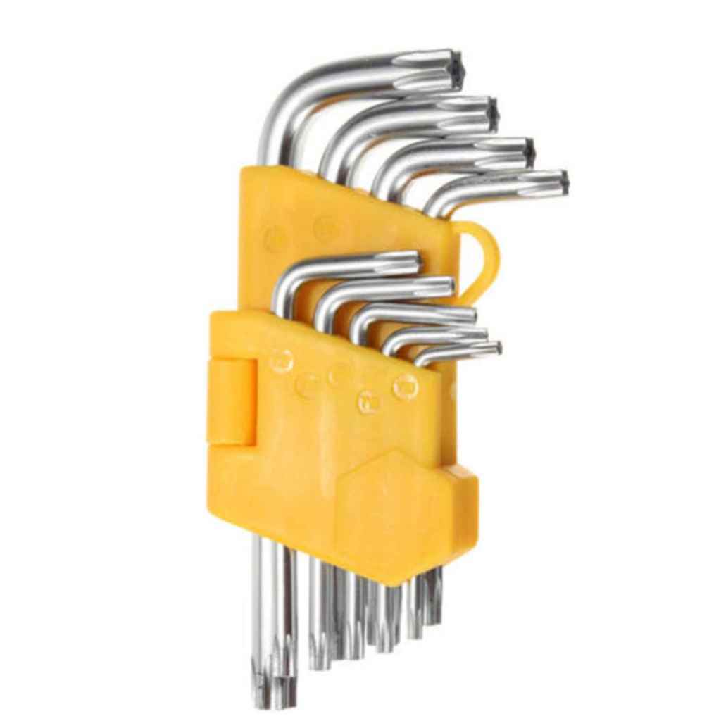 Jogo de Chave estrela torx allen Kit Com 9 Peças Tipo L Com Suporte ...