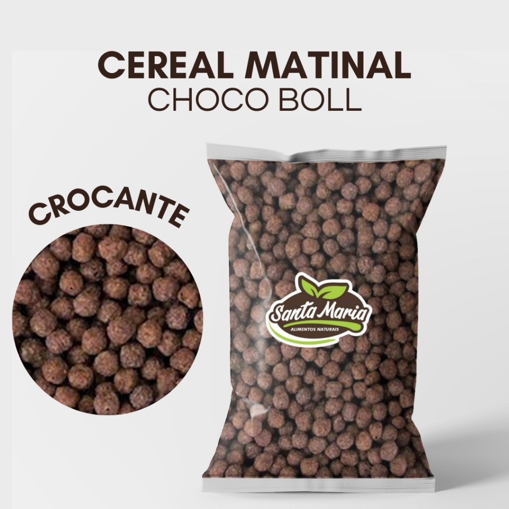 Sucrilhos Tipo Nescau Cereal Choco Boll 1kg - Santa Maria | Shopee Brasil