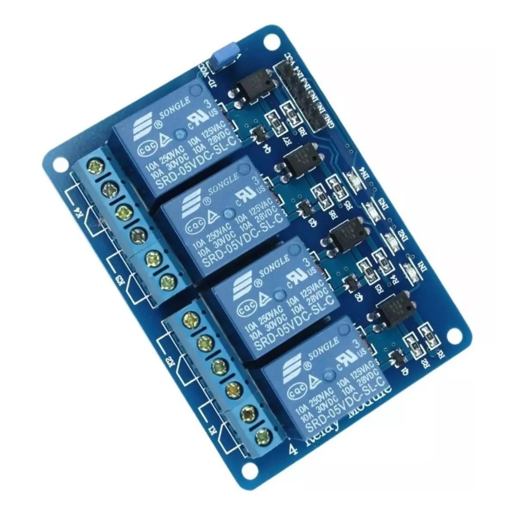 Módulo Relé Rele 4 Canais 5v 10a Arduino Pic Automação C/ Nf | Shopee ...