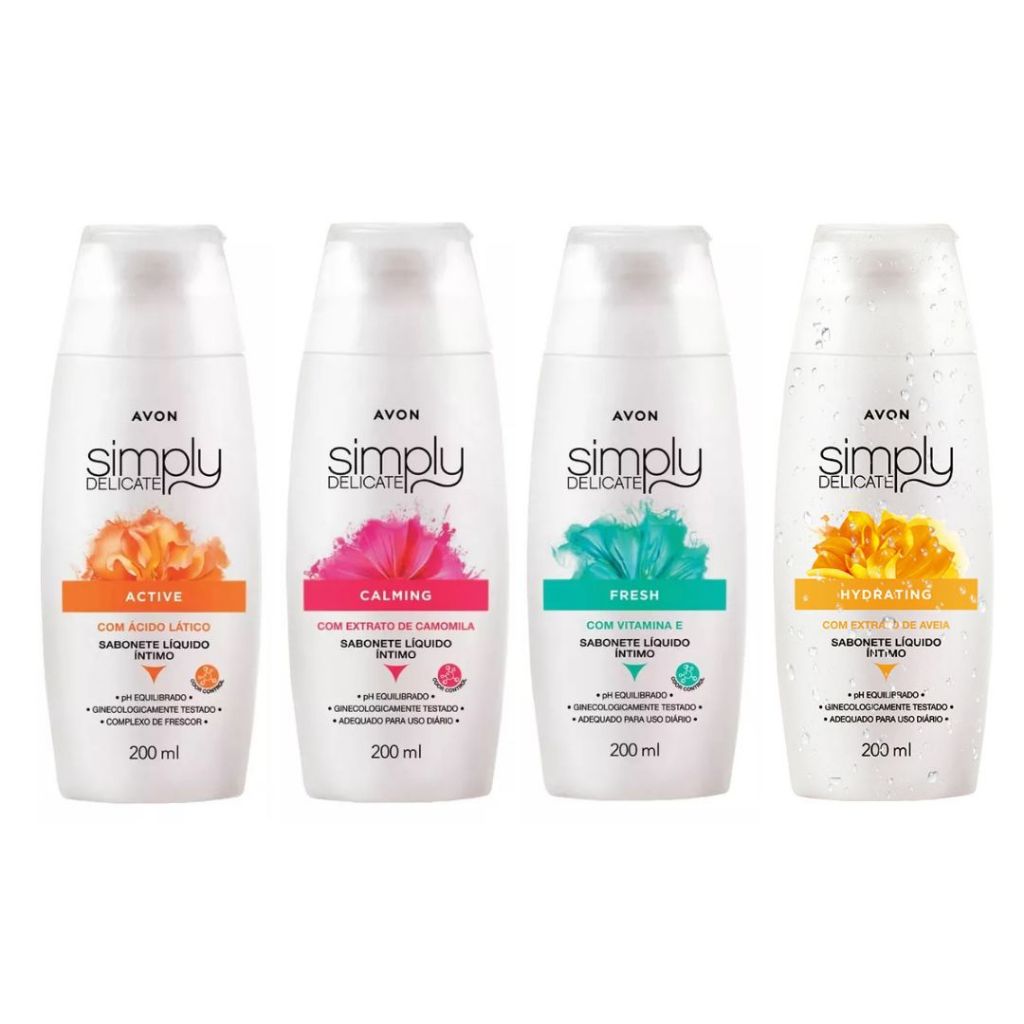 Sabonete Líquido Íntimo Avon Simply Delicate 200ml | Shopee Brasil