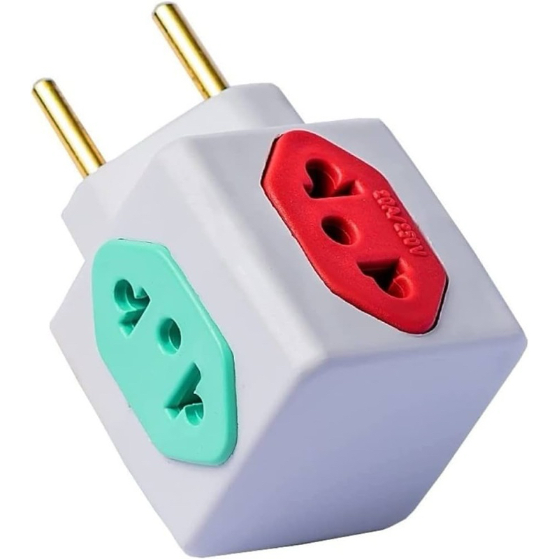 Adaptador Benjamin Cubo de Tomada com 4 Entradas 10A e 1 Entrada 20A ...