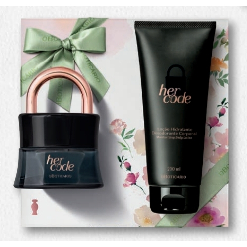 kit Presente Her Code perfume feminino com caixa exclusiva+hidratante ...