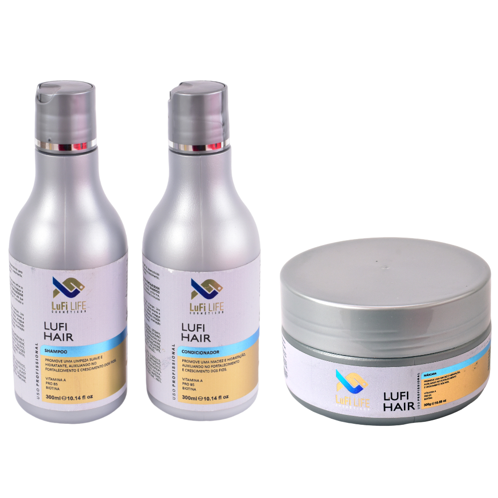 Kit Completo LuFi Life para Cabelos Frágeis (Shampoo, Máscara e ...
