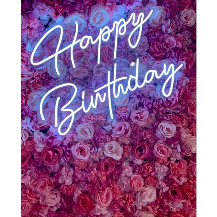 Neon led Happy Birthday 60 cm placa iluminada | Shopee Brasil