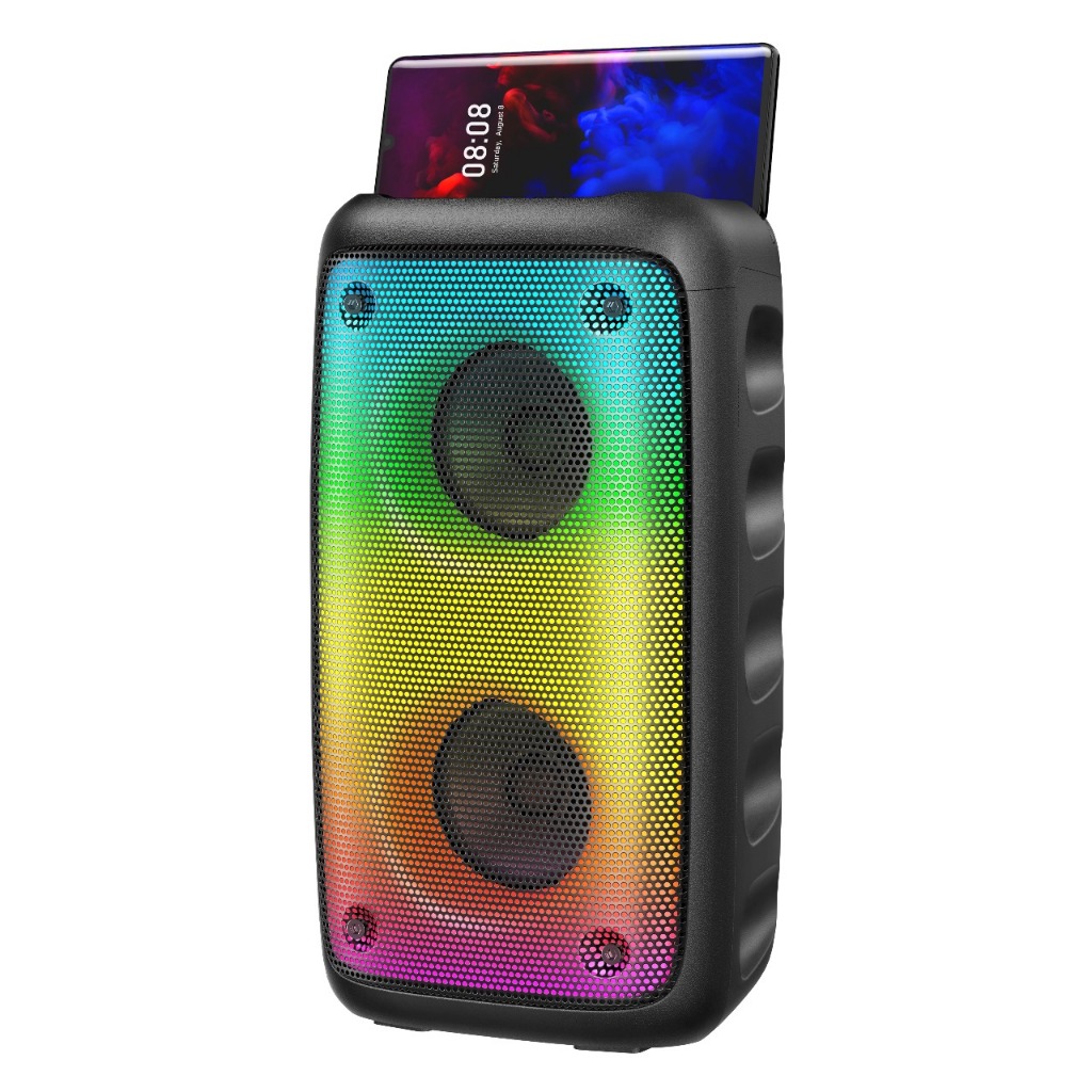 Caixa De Som Kts-1710 Rgb Bluetooth Usb Suporte De Celular | Shopee Brasil