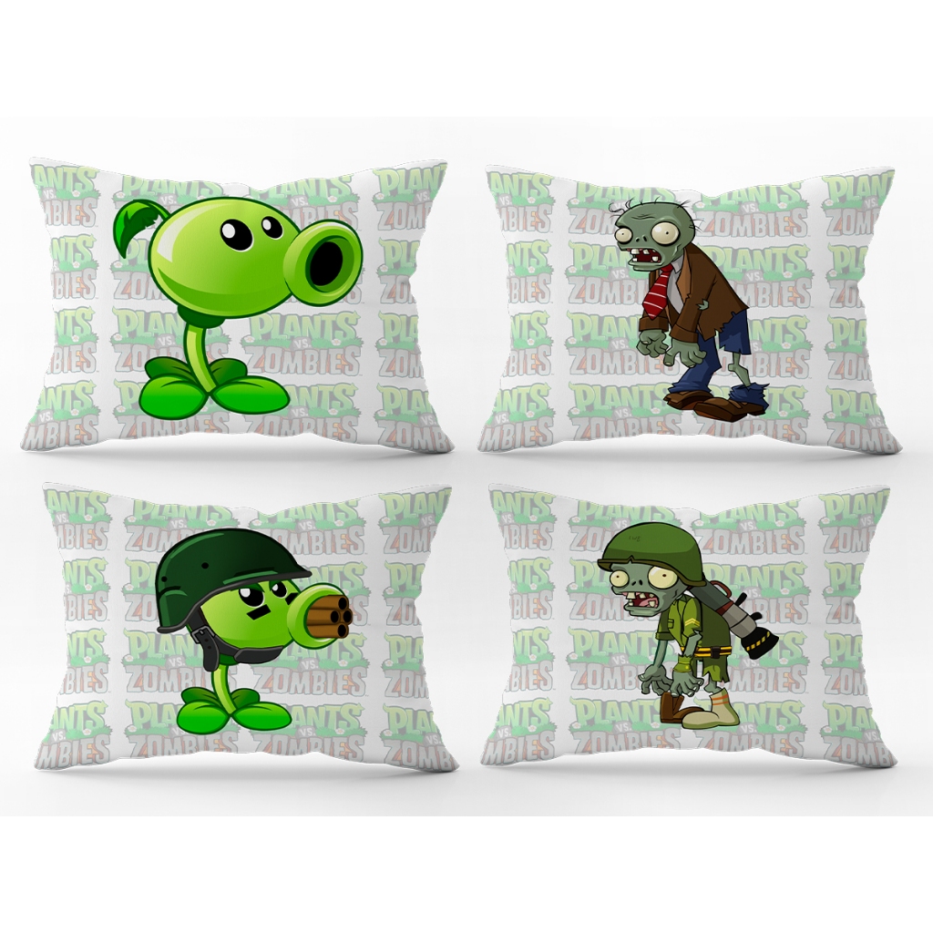 Kit 4 Almofadas Plants vs. Zombies Decorativas C/ Enchimento 20x30 ...