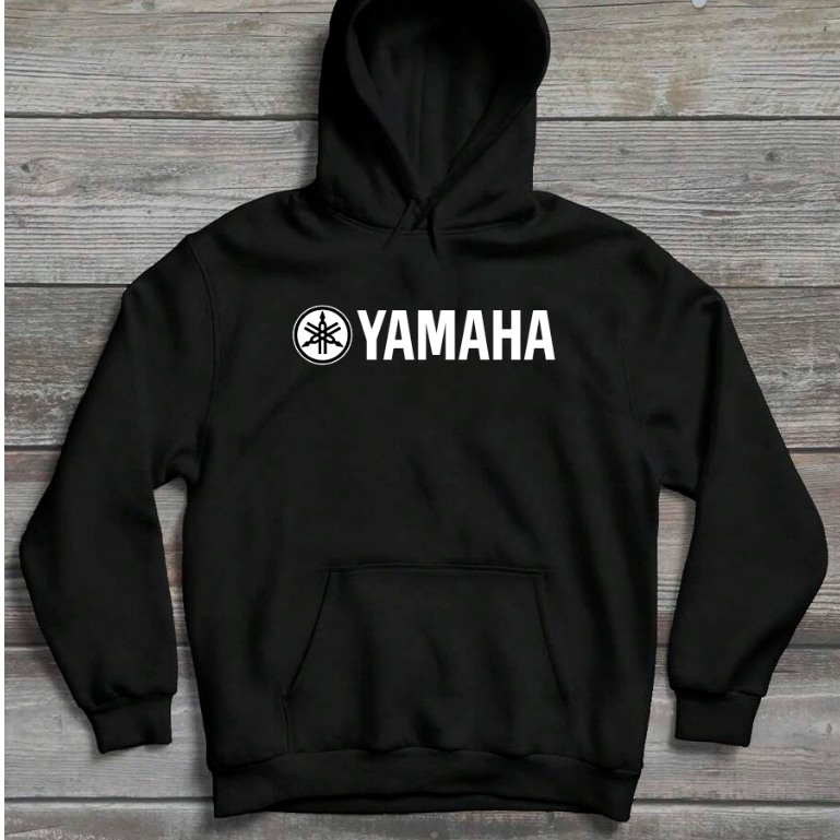 Yamaha Moletom Masculino Preto Flanelado Modelo Canguru | Shopee Brasil