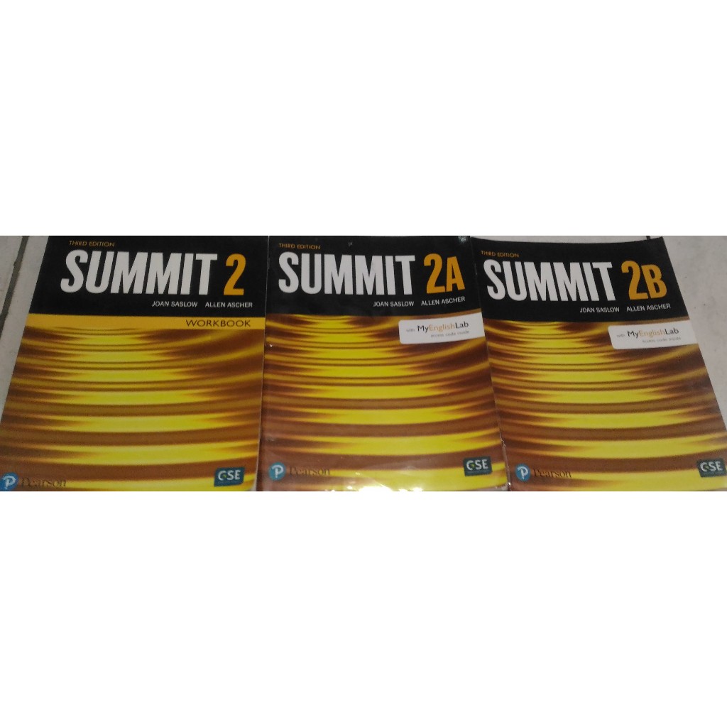 Kit 3 Em 1 Summit 3ed Work Book Level 2 and Summit 3ed 2A and 2B | Shopee Brasil