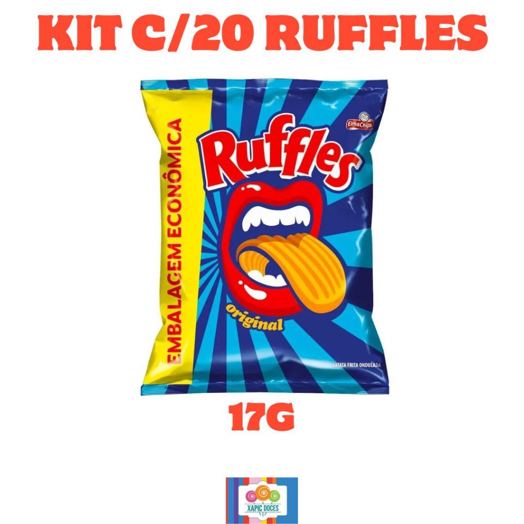 Kit com 20 Salgadinhos Ruffles 17g | Shopee Brasil