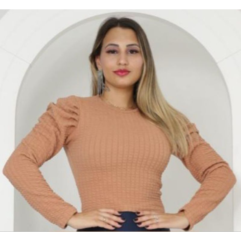 CROPPED BUBBLE MANGA PRINCESA COM BOJO | Shopee Brasil