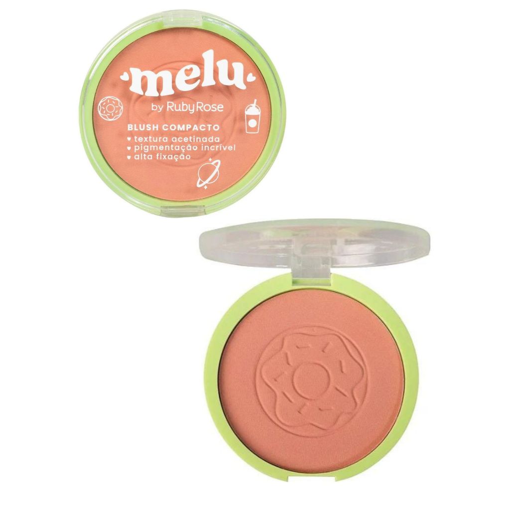 Blush Compacto Melu by Ruby Rose RR-871 | Shopee Brasil