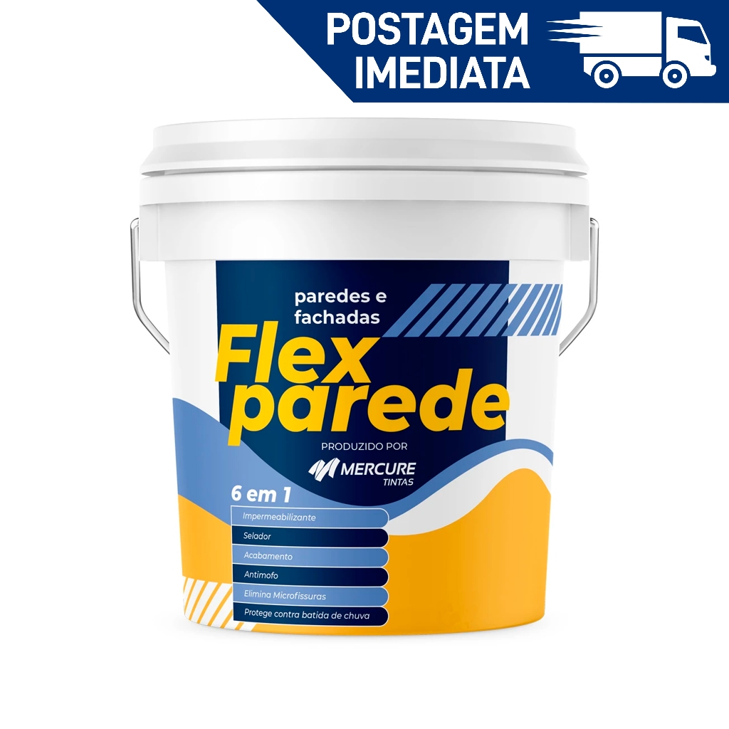 Impermeabilizante Mercure Flex Parede Branco 3,6Kg | Shopee Brasil