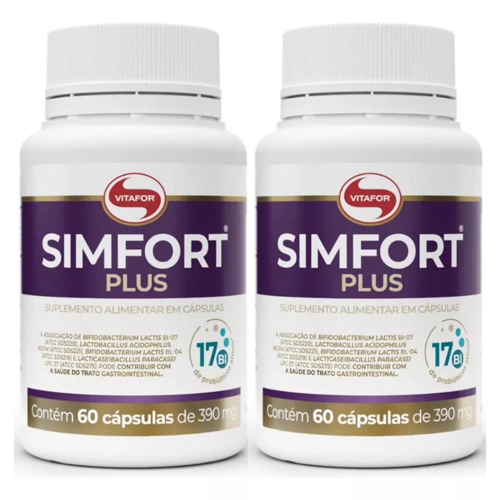 KIT 2x Simfort Plus Vitafor 60 Cápsulas | Shopee Brasil