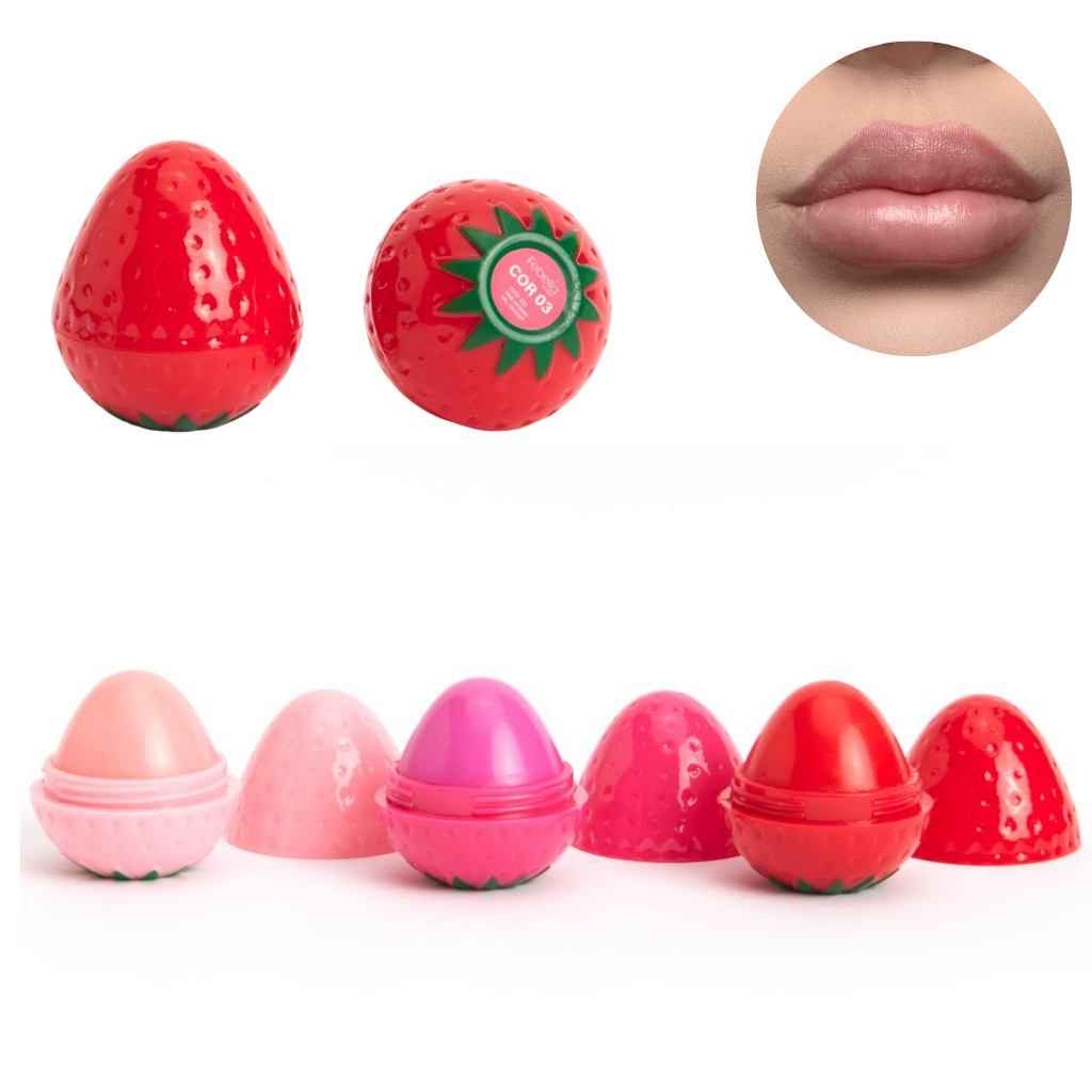 Lip Balm Sabor Moranguinho Gostinho de Fruta na Boca Hidratante Labial ...
