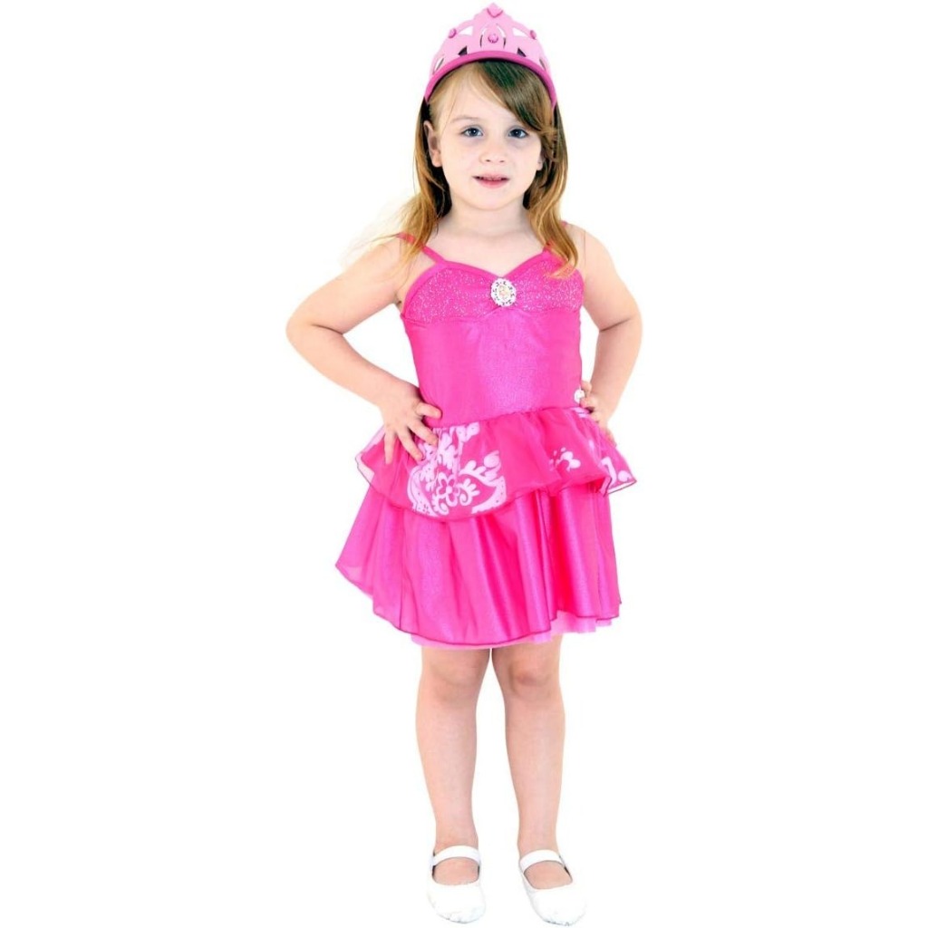 Fantasia Barbie Princesa Pop Star Rosa Infantil Pop - Tamanho P ...