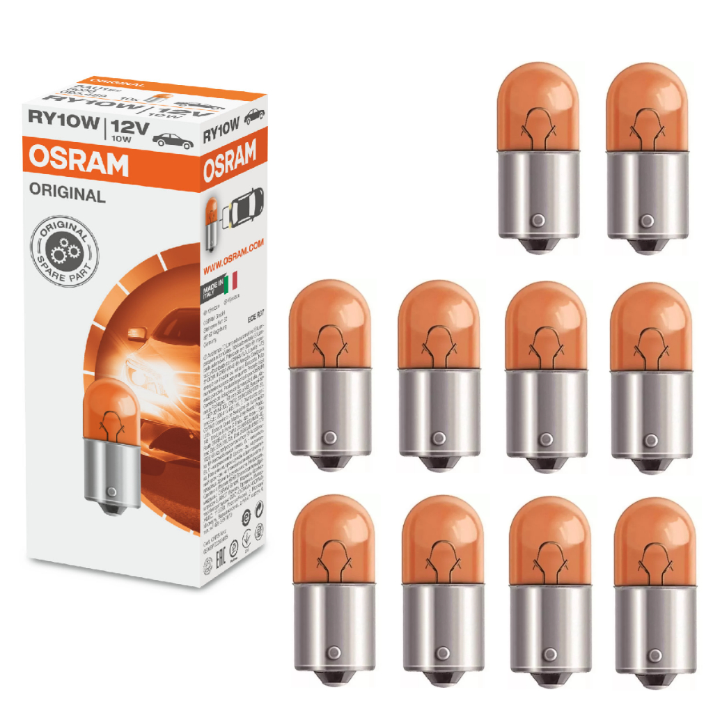 Caixa Lampada Original Osram Sinalização Ry10w 12v 10w Ambar 10 ...