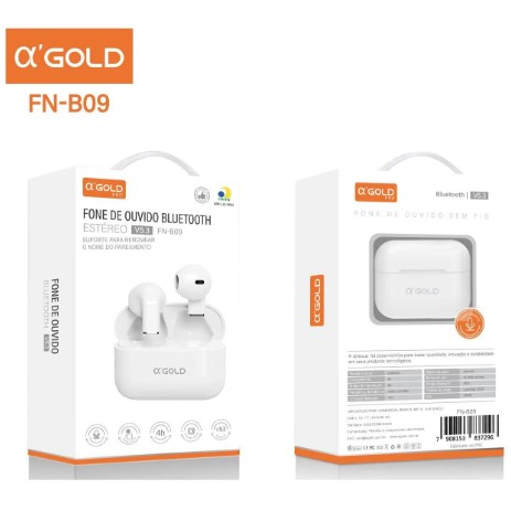 Fone de Ouvido Bluetooth 5.3 Sem Fio AGold FN-B09 | Shopee Brasil