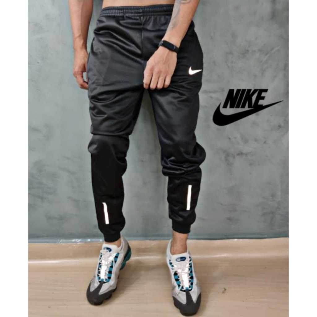 Calça Moleton Refletiva Treino Dry Fit Jogger Nik | Shopee Brasil