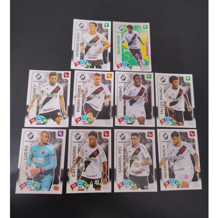 KIT CARDS VASCO ADRENALYN XL BRASILEIRAO 20/21 11 CARDS FUTEBOL COLEÇÃO ...