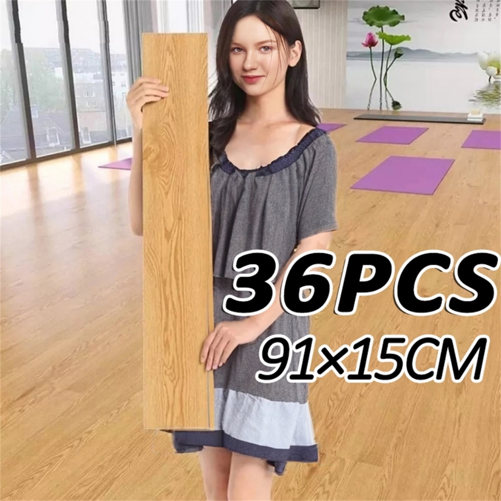 36 PC Adesivo de Piso Madeira Moderno Antiderrapante Lavável 91,4x15,2cm vinílico | Shopee Brasil